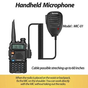 Ham Radio UV-5R Pro 8W Dual Band Two Way Radio with Handheld Speaker Mic and Antenna 2Pack and Programming Cable