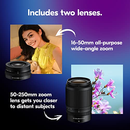 Nikon Z 30 APS-C 20.9MP 4K Video Mirrorless Digital Vlogging Camera Bundle 2 Lens Kit with NIKKOR Z DX 16-50mm and 50-250mm