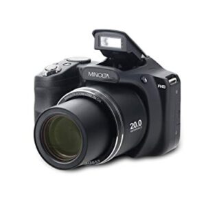 Minolta 20 Mega Pixels High Wi-Fi Digital Camera with 35x Optical Zoom, 1080p HD Video & 3" LCD, Black (MN35Z-BK)