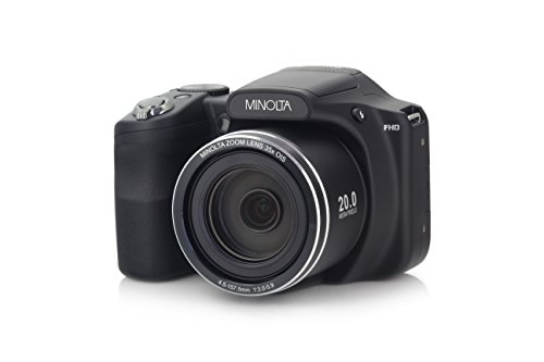 Minolta 20 Mega Pixels High Wi-Fi Digital Camera with 35x Optical Zoom, 1080p HD Video & 3" LCD, Black (MN35Z-BK)