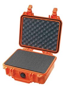 pelican 1200 camera case with foam (orange)