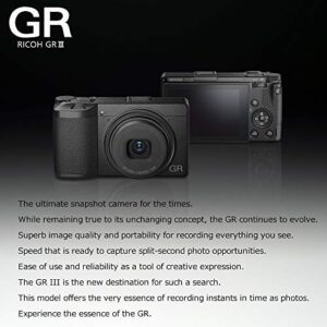 Ricoh GR III Digital Compact Camera, 24mp, 28mm F 2.8 Lens with Touch Screen LCD