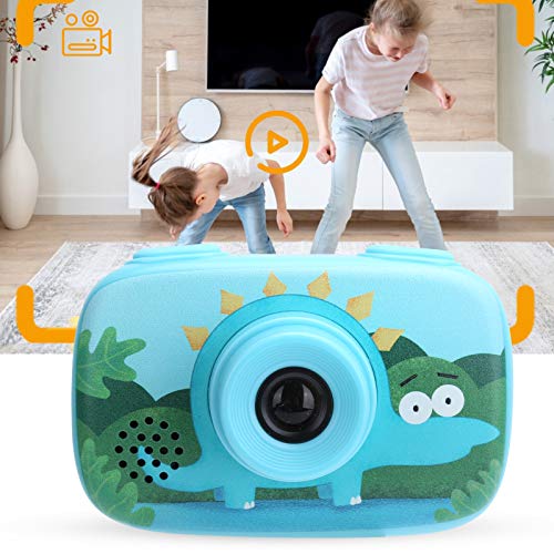 Yoidesu Kids Video Camera 2in Multi-Function Digital Camera IPS Screen Camera Built‑in 600mAh Rechargeable Battery(Blue)