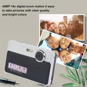 40MP Digital Camera 2.4 Inch Screen Mini Video Camera with 16x HD Digital Zoom 32GB Digital Cameras for Photography (Black)