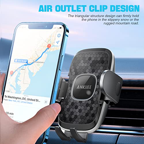 Car Phone Holder Mount, Suction Cup Cell Phone Holder with Gel Pad for Dashboard Windshield Air Vent 3-in-1, Stable Universal Cellphone Mount Holder Compatible with iPhone, Samsung, Android Mobile