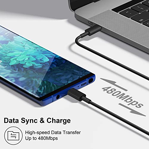 Type C Charger 45W, Super Fast Charger Type C with 6FT C to C Android Charger Cable 5A Fast Charge USB C Charger Charging Block for Samsung Galaxy S23/S22 Ultra/S22+/S21+/S21/S20/S10/Note 20/Note 10