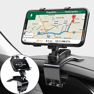 pkyaa car dashboard phone holder, rotating dashboard clip cell phone holder, 360-degree rotation mobile clip stand for 4 to 7 inches smartphones