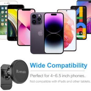 【 2-PACK 】Magnetic Phone Car Mount,【 Super Strong Magnet 】Magnetic Car Phone Holder for Dashboard 【 360° Rotation 】Universal Magnetic Dash Mount Cell Phone Holder iPhone Car Mount Fits All Smartphones