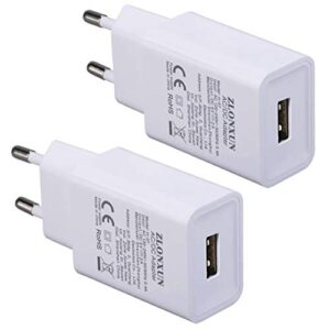 european charger adapter 2-pack 5v/2a eu charger plug power adapter for iphone,samsung galaxy,huawei,xiaomi,lg,motorola,htc etc.