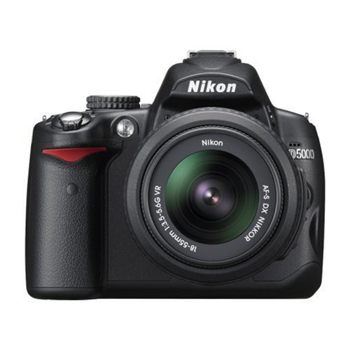 Nikon D5000 Appareil photo numérique Reflex 12.3 Kit Objectif AF-S DX VR 18-55 mm Noir