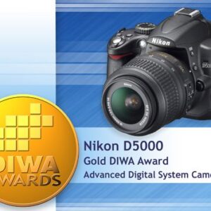 Nikon D5000 Appareil photo numérique Reflex 12.3 Kit Objectif AF-S DX VR 18-55 mm Noir