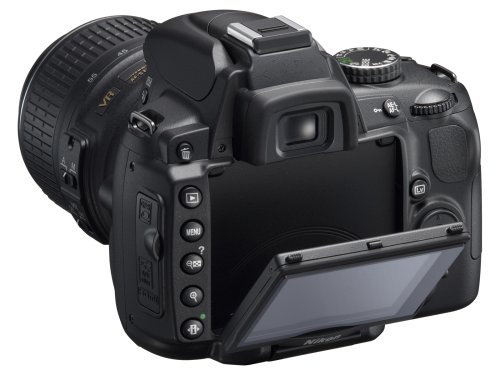 Nikon D5000 Appareil photo numérique Reflex 12.3 Kit Objectif AF-S DX VR 18-55 mm Noir