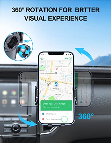 OBRFFE Wireless Car Charger Mount [QC 3.0 Car Charger Included], Max 15W Qi Fast Charging Phone Mount for Car Air Vent Compatible with iPhone 14 13 12 11 Pro Max/XR/XS/X, Galaxy Note 20/S23/S22, etc