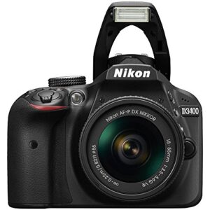 Nikon D3400 24.2MP DSLR Camera with AF-P 18-55 VR and 70-300m Lenses (1573B) - (Renewed)