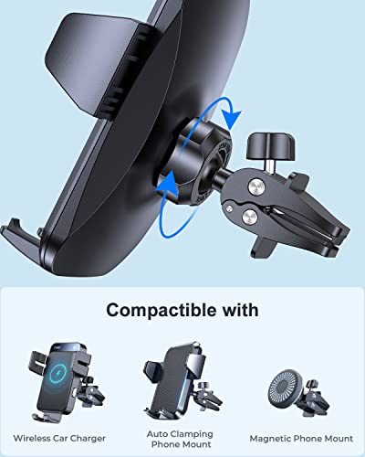 JOYROOM Universal Car Vent Clip for Car Phone Mount, Wireless Car Charger, Magnetic Phone Holder, Anti-Shaking Vent Grip Fit for Car Phone Holders with 17mm Joint Ball Mount Clip [Diameter 0.67 inch ]