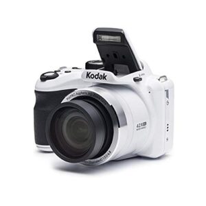 Kodak PIXPRO Astro Zoom AZ421 16MP Digital Camera (White) Bundle with 32GB SD Card, Camera Case and Accessory Bundle (4 Items)