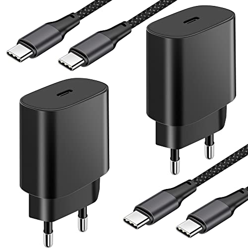 S23 S22 S21 Super Fast Charger Type C, European EU Travel Plug Adapter, 25W PD/PPS USB C Fast Wall Charger Block & 6FT Long Fast Charging Cable for Samsung Galaxy S23/S23 Ultra/S22/S22 Ultra/S21+/Note