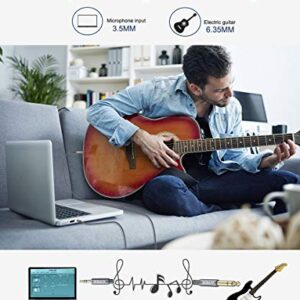 AkoaDa 1/4 to 1/8 Cable Stereo Audio Cable 【10ft】6.35mm 1/4" Male to 3.5mm 1/8" Male TRS Bidirectional Stereo Audio Cable Jack for Guitar, iPod, Laptop, Home Theater Devices, Amplifiers(Grey)