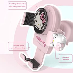 WIEEZN Cute Phone Mount for Car, Pink Cat Air Vent Clip Car Phone Holder Mount Fit for All Cell Phone, Pretty Car Accessories for Women and Girls