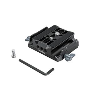 SmallRig Universal LWS Baseplate Compatible with DSLR and Mirrorless Camera Cages, Comes with Dual 15mm Rod Clamp - 3357