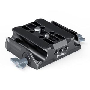 SmallRig Universal LWS Baseplate Compatible with DSLR and Mirrorless Camera Cages, Comes with Dual 15mm Rod Clamp - 3357