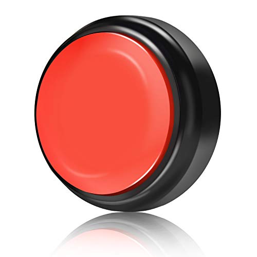 Record Talking Button Easy Button Talking Button Record Recordable Sound Buttons Answer Buzzers Talk Button(Black+Red)