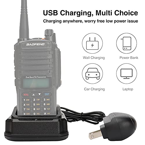 BAOFENG Battery Charger Base with US Adapter 100-240V Waterproof Two Way Radio UV-9R UV-9R Plus UV-9RPRO BF-A58 BF-9700 GT-3WP UV-82WP R760 Plus Series