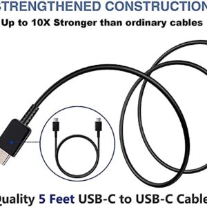 Super Fast Charging Adapter,25W USB C Wall Charger with 5FT Type C Cable Compatible Samsung Galaxy S23/S23+/S23 Ultra/S22/S22+/S22 Ultra/S21/S21+/S20/S20+/S10/S10e/S9/Note 20/Note 10/Note 9