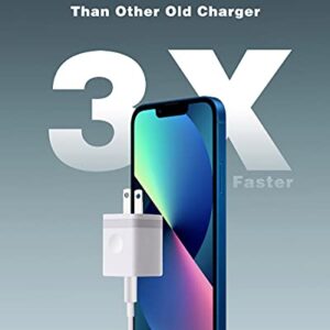 USB C Wall Charger Block, 3-Pack 20W PD USB-C Brick Cube Box Plug Fast Charging Block for iPhone 14 Pro Max/14 Plus/13/12/11, iPad Pro Air Mini, Google Pixel 7/6/5/4, AirPods Pro, Samsung Galaxy, More