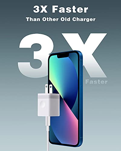 USB C Wall Charger Block, 3-Pack 20W PD USB-C Brick Cube Box Plug Fast Charging Block for iPhone 14 Pro Max/14 Plus/13/12/11, iPad Pro Air Mini, Google Pixel 7/6/5/4, AirPods Pro, Samsung Galaxy, More