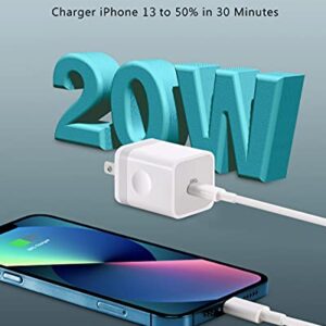 USB C Wall Charger Block, 3-Pack 20W PD USB-C Brick Cube Box Plug Fast Charging Block for iPhone 14 Pro Max/14 Plus/13/12/11, iPad Pro Air Mini, Google Pixel 7/6/5/4, AirPods Pro, Samsung Galaxy, More