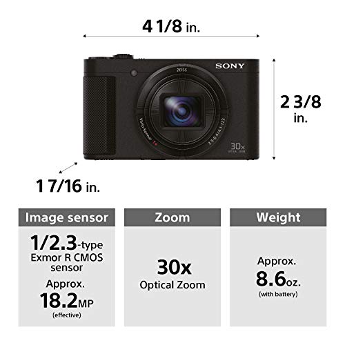 Sony DSCHX80/B High Zoom Point & Shoot Camera (Black)