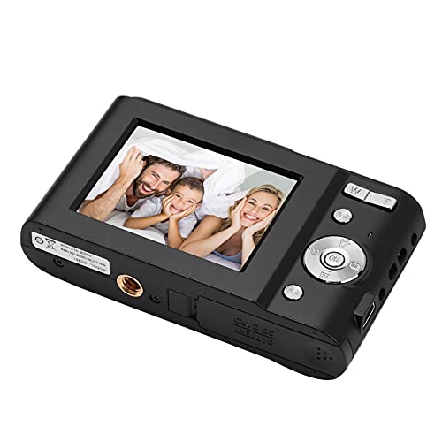 CalmGeek Portable Digital Camera 48MP 1080P 2.4-inch IPS Screen 16X Zoom Auto Focus Self-Timer 128GB Extended Memory Face Detection -Shaking with 2pcs Batteries Hand Strap Carry Pouch