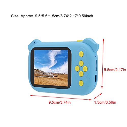 Children Digital Camera Onebutton Operation Costeffective Presscontroltype Design(Blue)