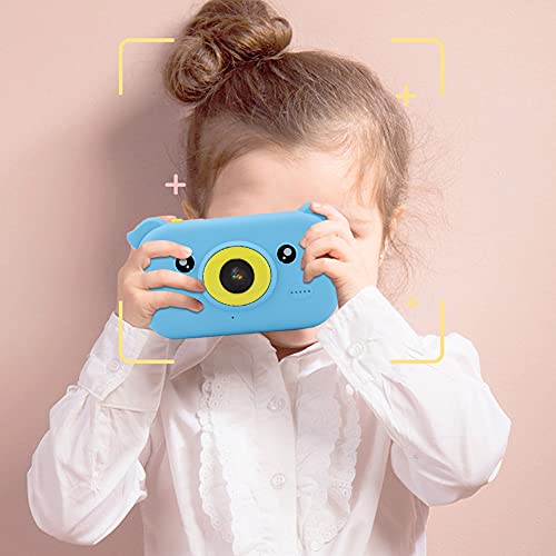 Children Digital Camera Onebutton Operation Costeffective Presscontroltype Design(Blue)