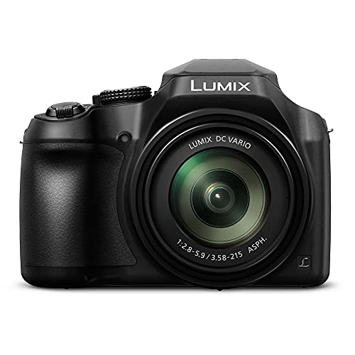 Panasonic Lumix DC-FZ80 Digital Camera (DC-FZ80K) - Bundle - with 64GB Memory Card + LED Video Light + DMW-BMB9 Battery + Digital Flash + Soft Bag + 12 Inch Flexible Tripod + Cleaning Set + More