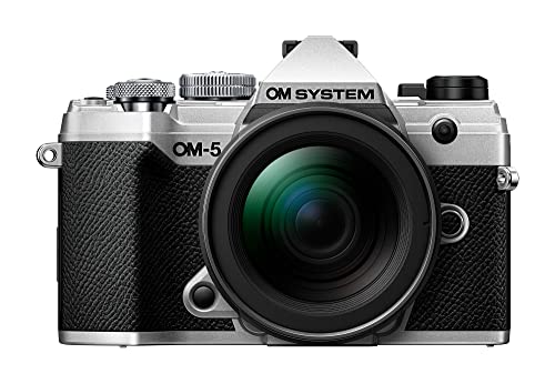 OM System OM-5 Silver Micro Four Thirds System Camera M.Zuiko Digital ED 12-45mm F4.0 PRO kit Outdoor Camera Weather Sealed Design 5-Axis Image Stabilization 50MP Handheld High Res Shot