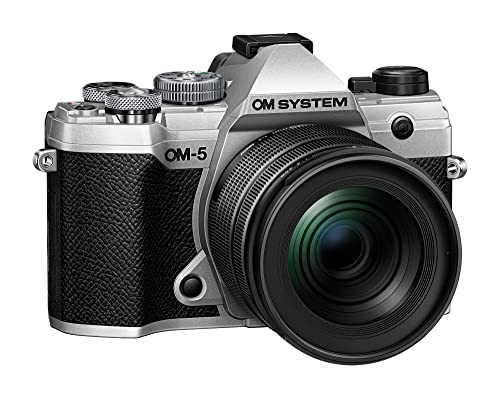 OM System OM-5 Silver Micro Four Thirds System Camera M.Zuiko Digital ED 12-45mm F4.0 PRO kit Outdoor Camera Weather Sealed Design 5-Axis Image Stabilization 50MP Handheld High Res Shot