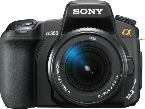 Sony Alpha DSLRA350X 14.2MP Digital SLR Camera with Super SteadyShot Image Stabilization with DT 18-70mm f/3.5-5.6 & DT 55-200mm f/4-5.6 Zoom Lenses