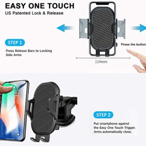 Car Phone Mount Holder for Samsung Galaxy A51 A71 A52 A32 5G S10 S10E S9 S8 Plus A14 A54 A02S,Note 20 Ultra 10 9,A72 A70,J7 J3 A6,LG K40 K30,T-Mobile Revvl 5G/4 4+,Dashboard Windshield+Air Vent Clip