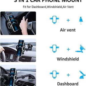 Car Phone Mount Holder for Samsung Galaxy A51 A71 A52 A32 5G S10 S10E S9 S8 Plus A14 A54 A02S,Note 20 Ultra 10 9,A72 A70,J7 J3 A6,LG K40 K30,T-Mobile Revvl 5G/4 4+,Dashboard Windshield+Air Vent Clip