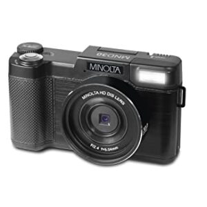 Minolta MND30 30 MP / 2.7K Ultra HD Digital Camera (Black)