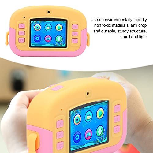 Kids Camera, 2 to 3 Hours Battery Life USB Charging Anti Fall Mini Portable Kids Digital Camera for Boys Girls Birthday (Pink) Cameras