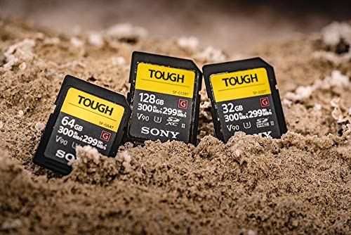 Sony SF-G32T/T1 Tough High Performance SDHC UHS-II Class 10 U3 Flash Memory Card with Blazing Fast Read Speed up to 300MB/s, 32GB Black