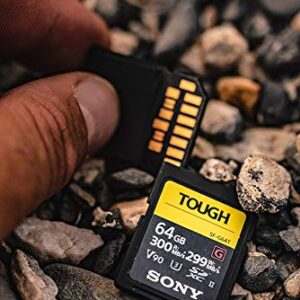 Sony SF-G32T/T1 Tough High Performance SDHC UHS-II Class 10 U3 Flash Memory Card with Blazing Fast Read Speed up to 300MB/s, 32GB Black