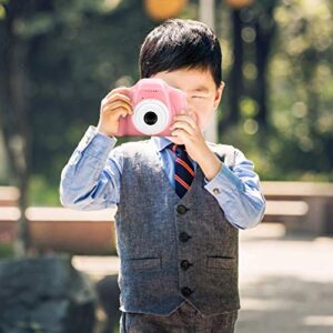 Digital Camera, Kid Camera Cartoon Photo Mini Camera Cute Children Camera for Children Toy(Pink)