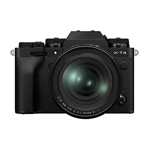 Camera X-T4 XT4 APS-C Frame Mirrorless Camera Professional Autofocus 4K Video Shooting Support Slow Motion Photography Digital Camera (Color : Black 16-80 kit)