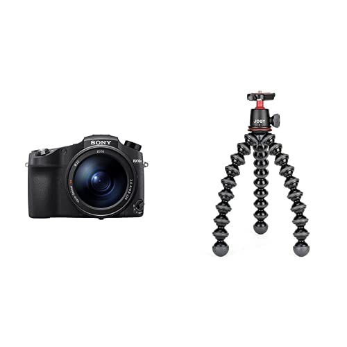 Sony Cyber‑Shot RX10 IV with 0.03 Second Auto-Focus & 25x Optical Zoom with JOBY GorillaPod 3K Kit Compact Tripod 3K Stand and Ballhead 3K for Compact Mirrorless Cameras