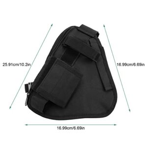 Zerone Walkie Talkie Bag, 10.2x6.69inches Two-Way Radio Pouch Portable Walkie Talkie Vest Chest Bag Pouch Black with Adjustable Strap Two Way Radios Carry Case Accessory Holder