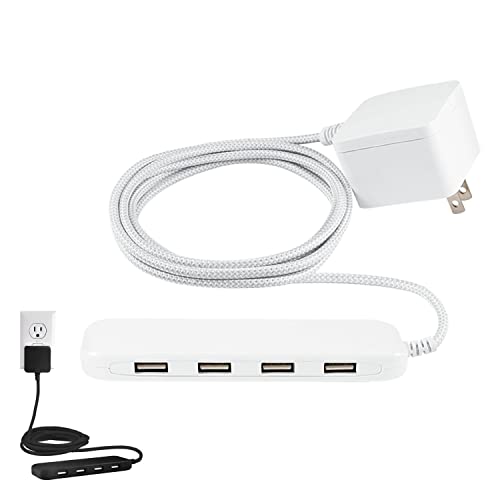 UltraPro GE Wall Charger, USB-A Ports, 6 Ft Cord, Charging Station for Multiple Devices, White, 44139